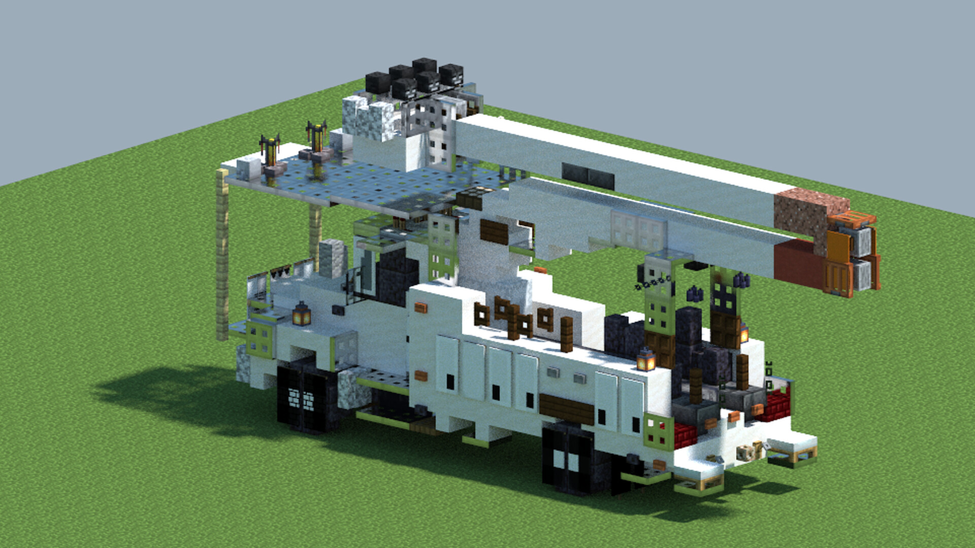 Freightliner FL70, Bucket truck, [With Download] Minecraft Map