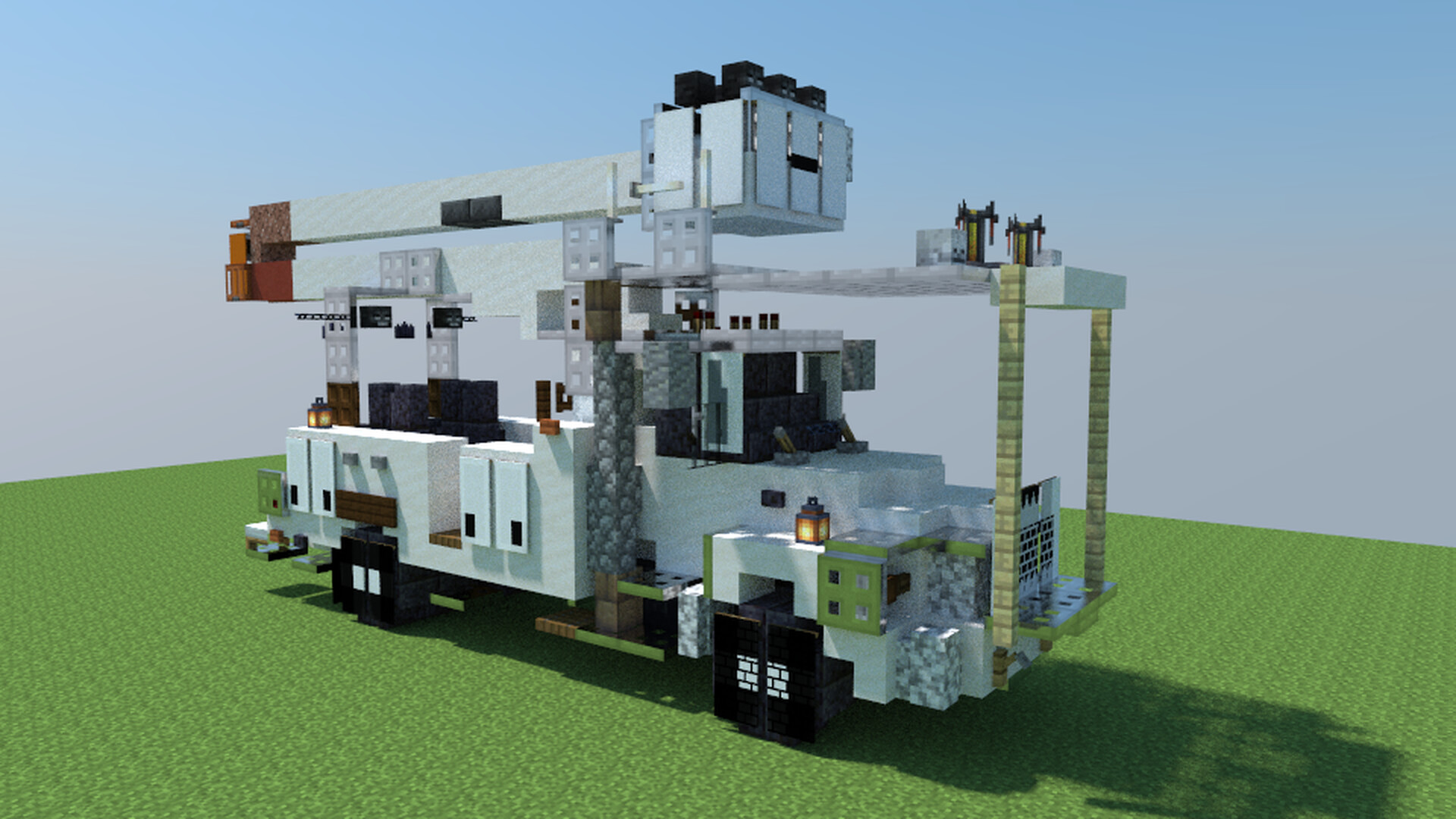 Freightliner FL70, Bucket truck, [With Download] Minecraft Map