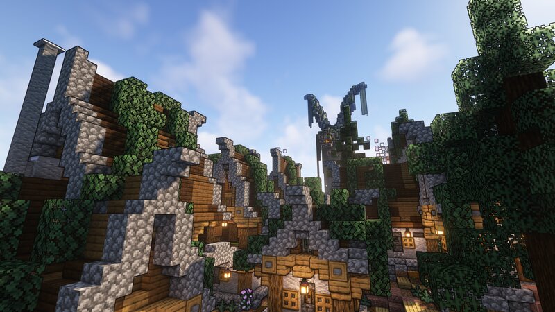 Three Towers with Treasure Hunt - Survival World Minecraft Map