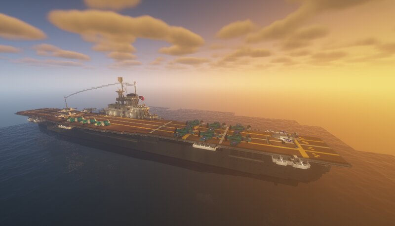 USS Wasp CV-7 1:1 Scale Minecraft Map