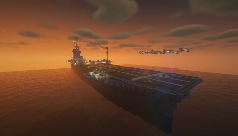 USS Wasp CV-7 1:1 Scale Minecraft Map