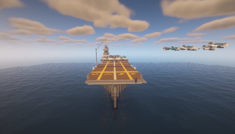 USS Wasp CV-7 1:1 Scale Minecraft Map