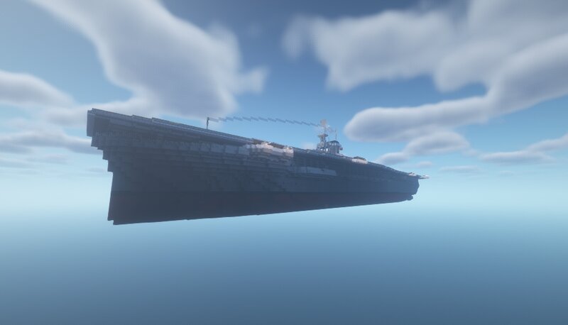 USS Wasp CV-7 1:1 Scale Minecraft Map
