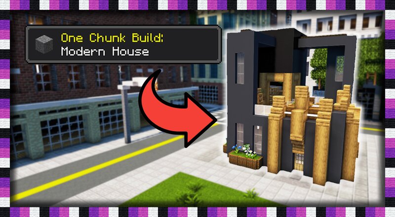 One Chunk Modern Artsy House Minecraft Map