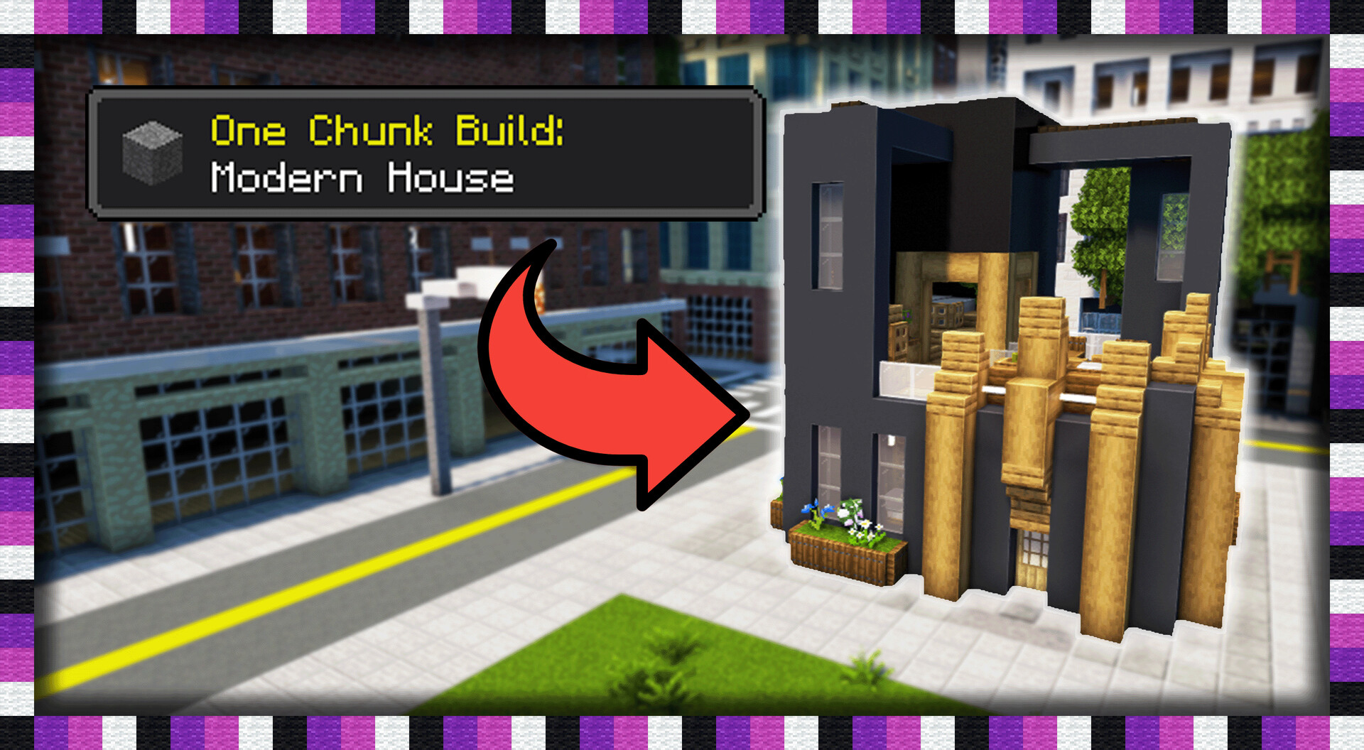 One Chunk Modern Artsy House Minecraft Map