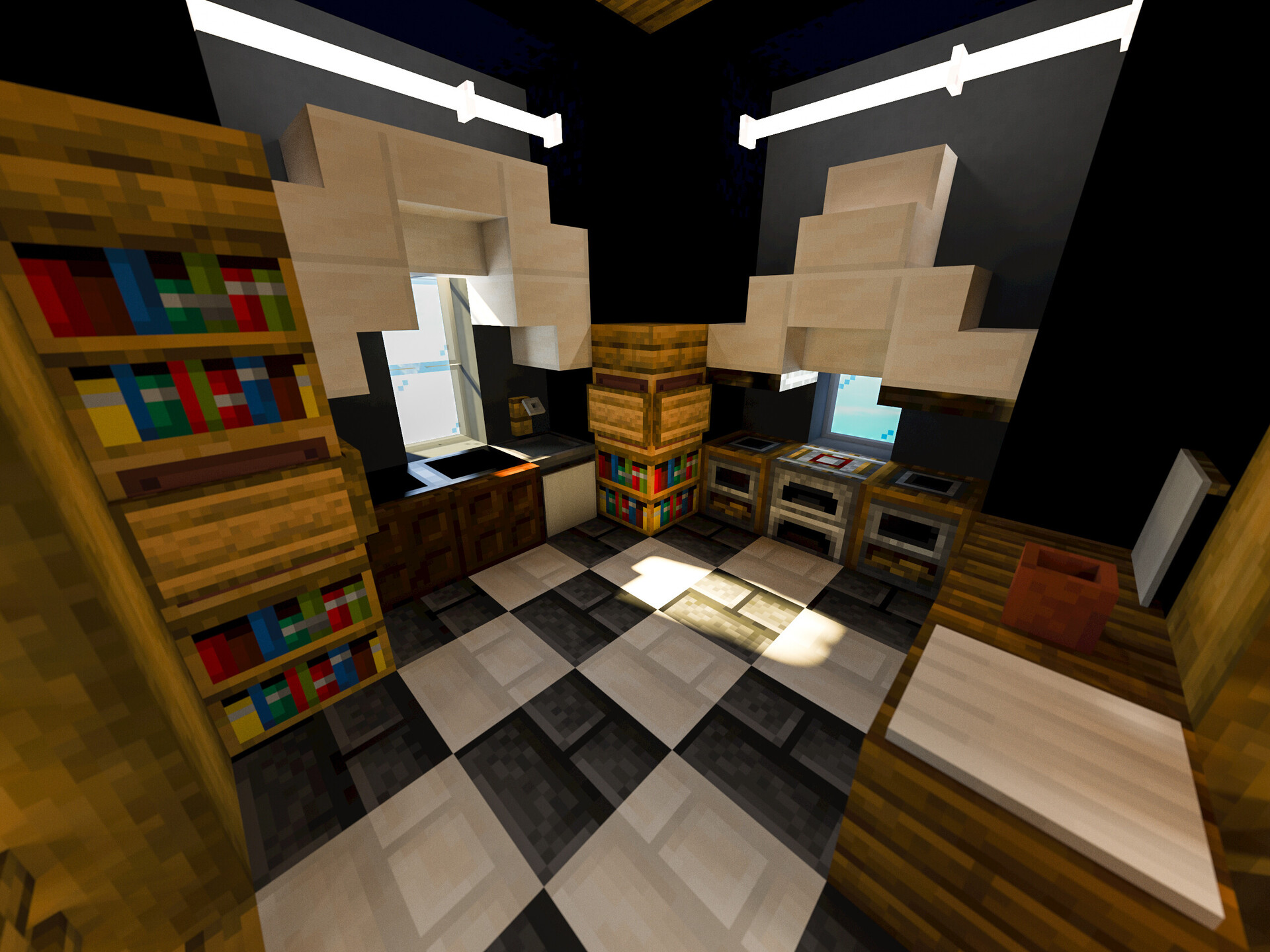 One Chunk Modern Artsy House Minecraft Map