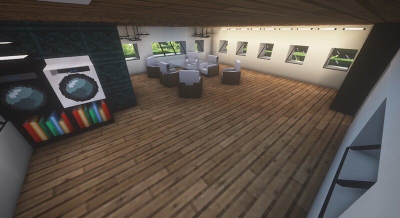 Modern mansion (next to a village) Minecraft Map