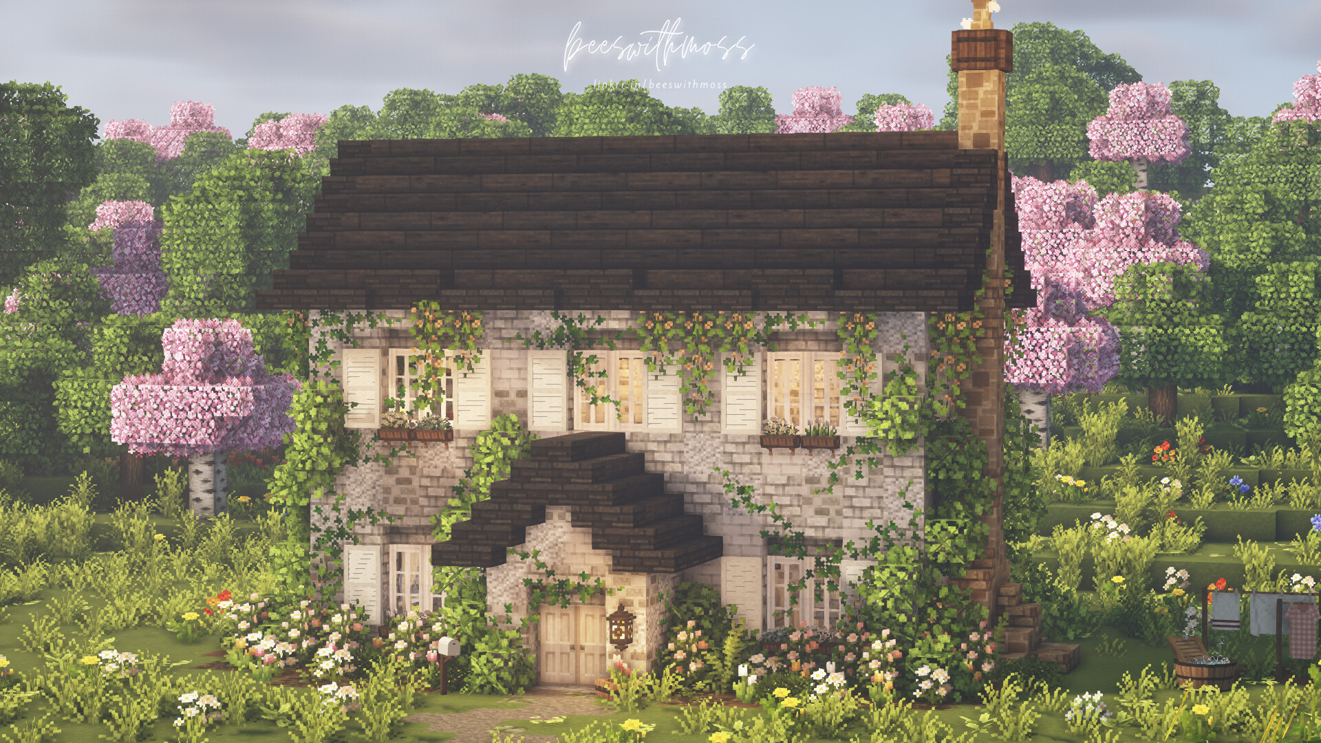 English Diorite Farmhouse 🌼🌿 Minecraft Map