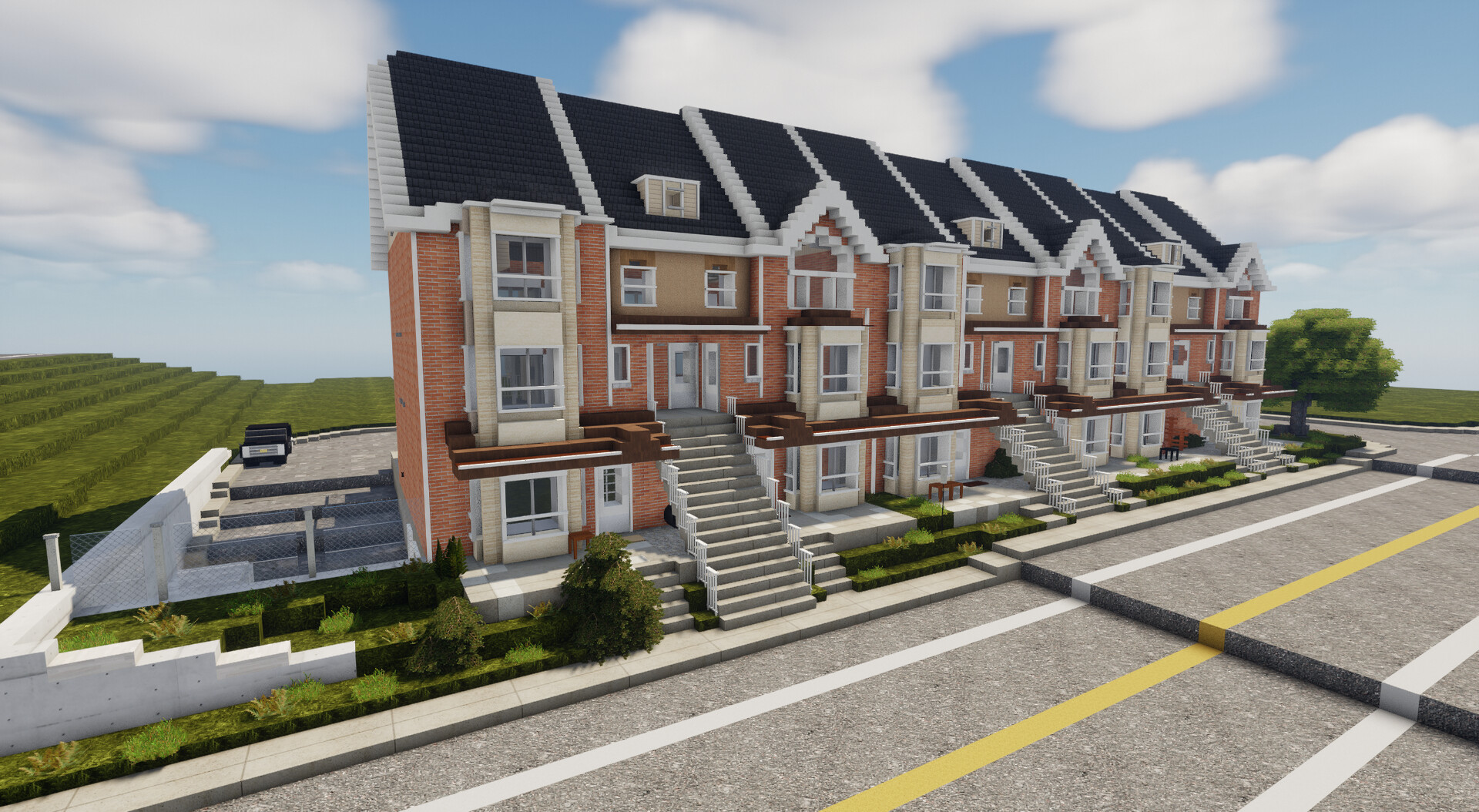 Large Realistic Canadian Townhomes Minecraft Map