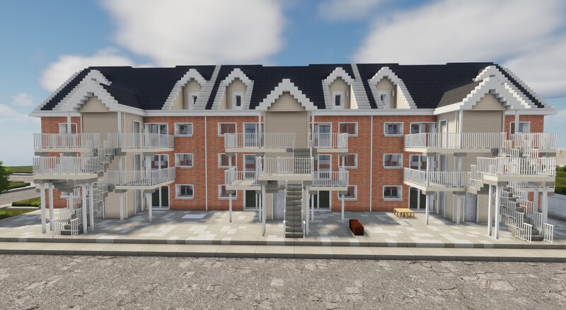 Large Realistic Canadian Townhomes Minecraft Map