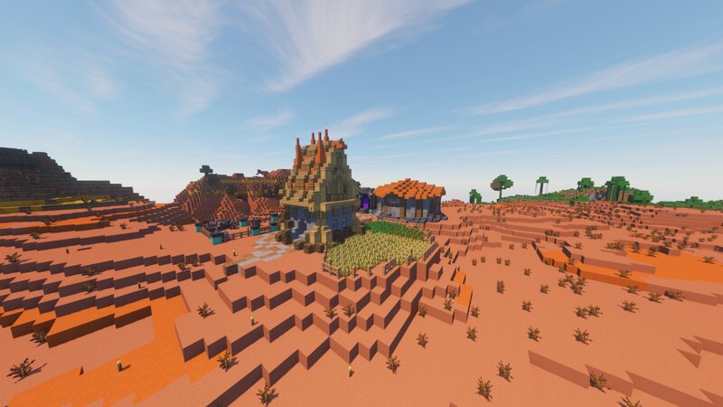 Simple mesa starter base 1.20/1.19.2/1.19.1/1.19/1.18/1.17.1/1.17/Forge ...