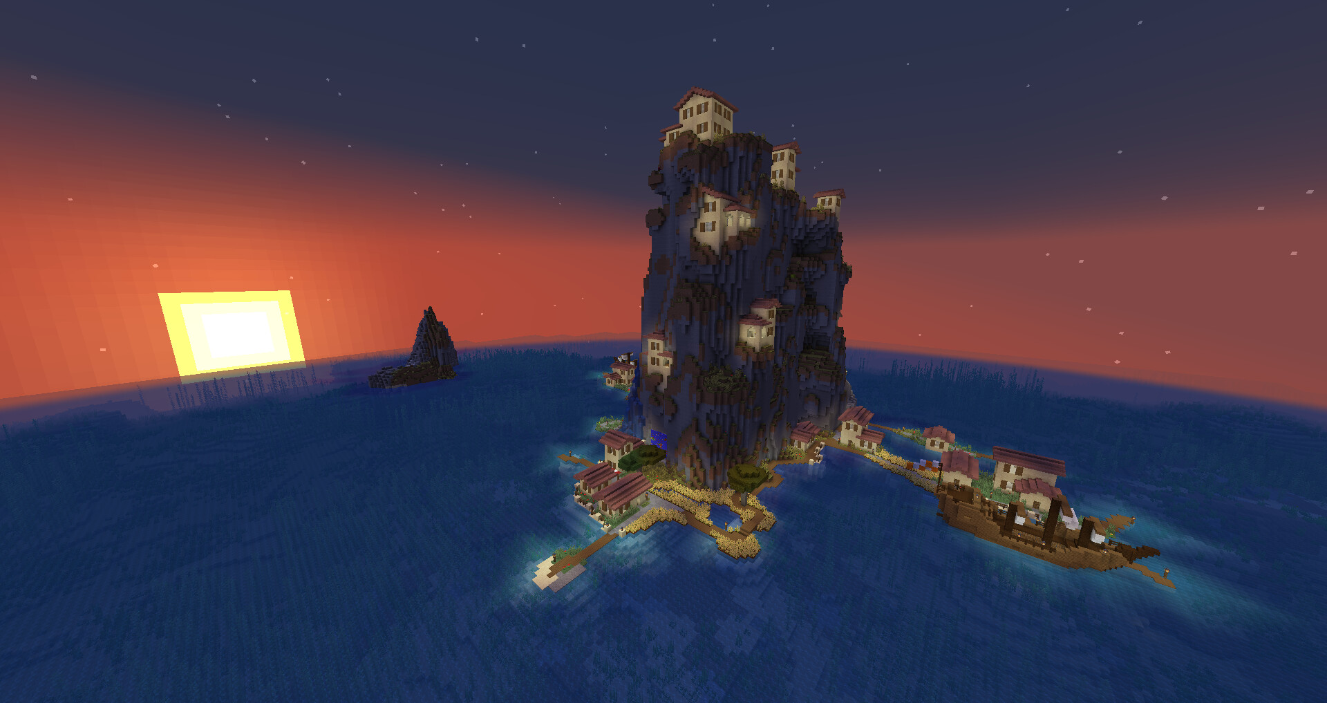 Peaceful village island Minecraft Map