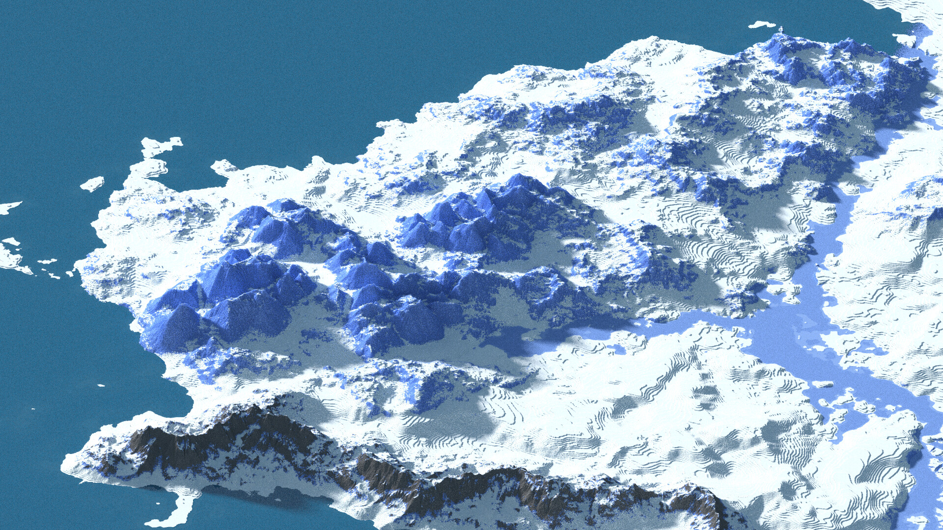 Ice island - 15700x8000 [WorldPainter | 2 part of 3] Total Size 40000x40000 Minecraft Map