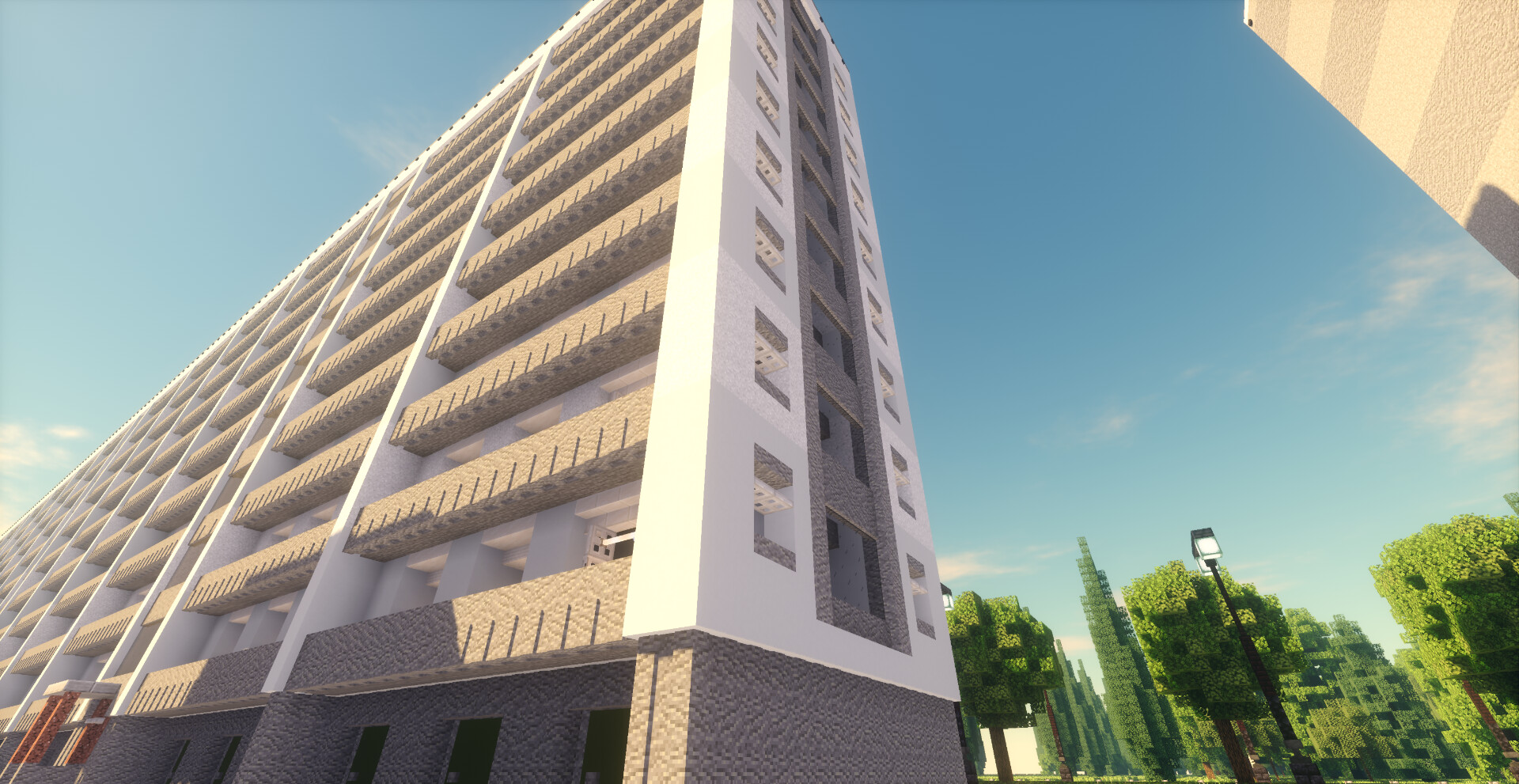 Eastern European fictional Soviet residential building Minecraft Map