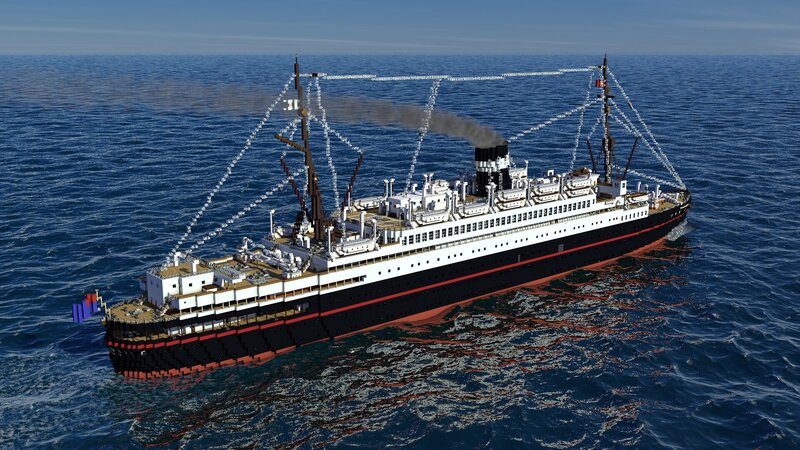 S.S. Northumberland (ex. TSS Caledonia) Minecraft Map
