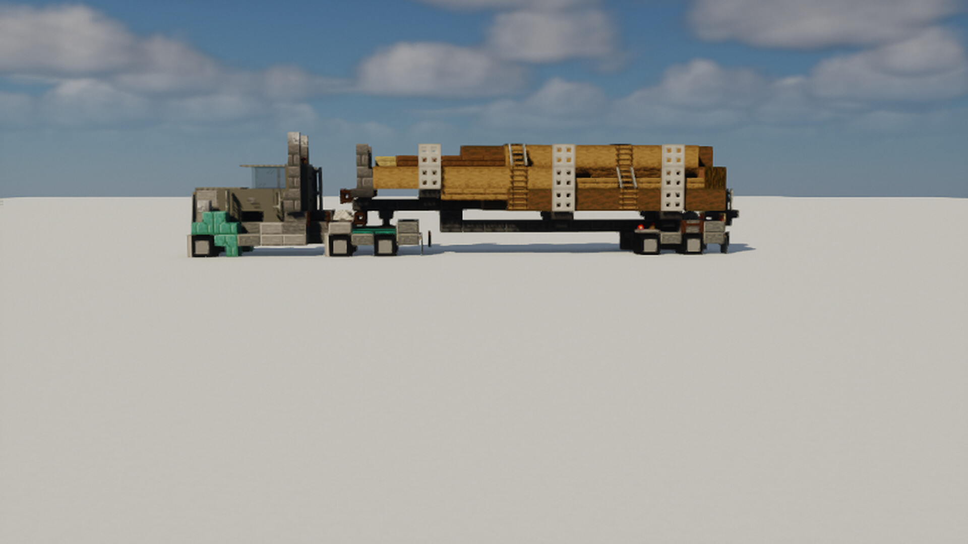 Lumber truck vehicle and diorama Minecraft Map