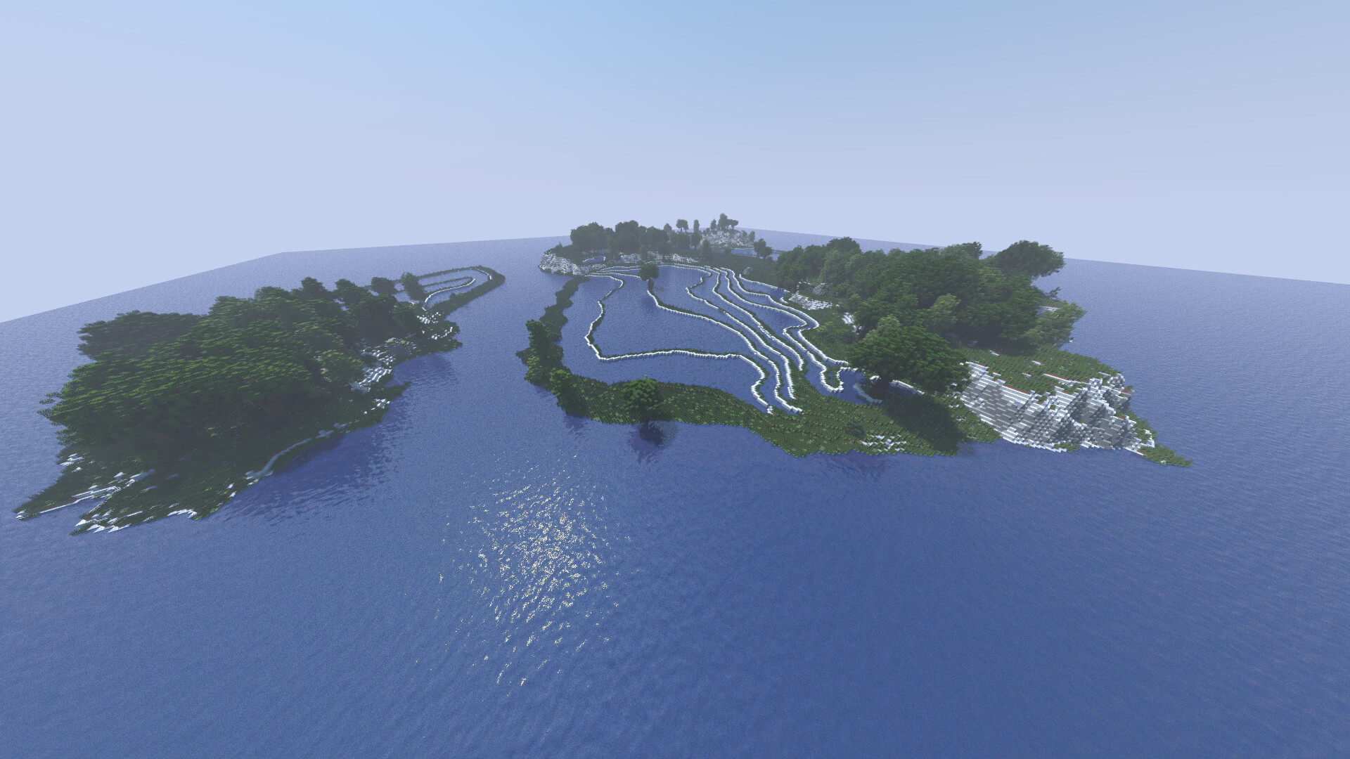 [1.17+] Terraced Island - Builder Map, 1k/1k | Custom Trees Minecraft Map