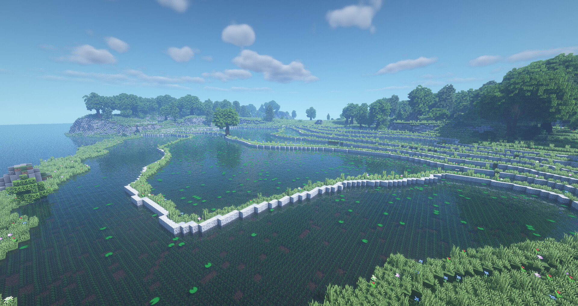 [1.17+] Terraced Island - Builder Map, 1k/1k | Custom Trees Minecraft Map