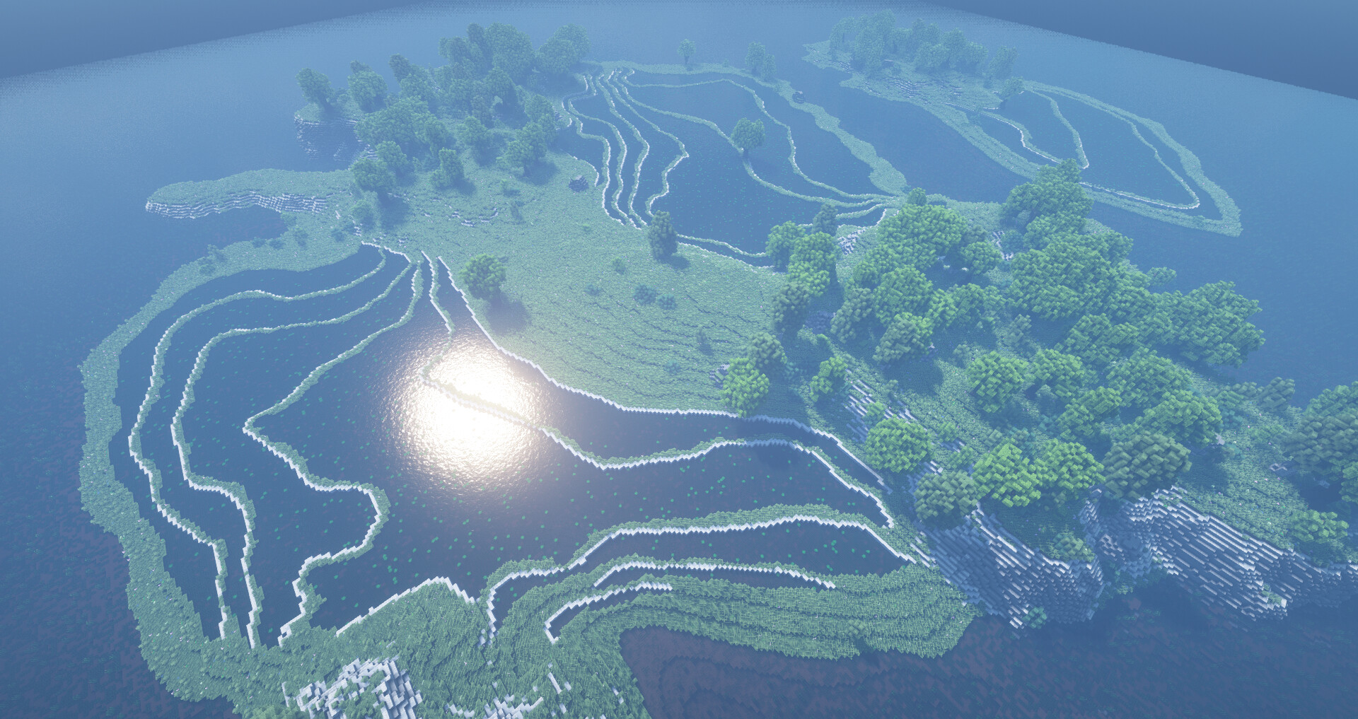 [1.17+] Terraced Island - Builder Map, 1k/1k | Custom Trees Minecraft Map