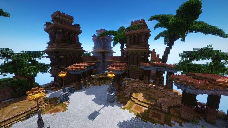 Summer SkyBlock spawn + warzone Minecraft Map