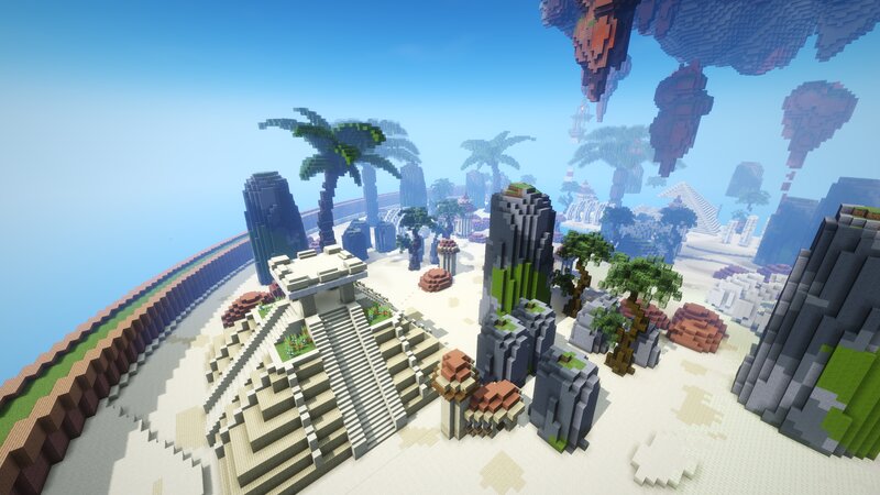 Summer SkyBlock spawn + warzone Minecraft Map