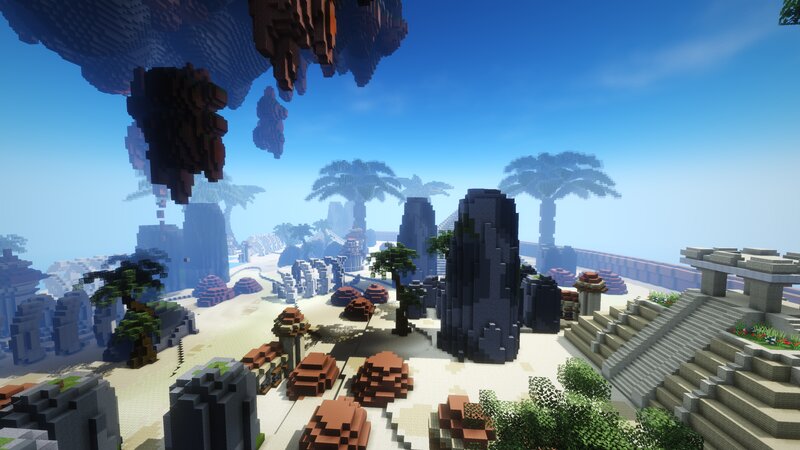 Summer SkyBlock spawn + warzone Minecraft Map