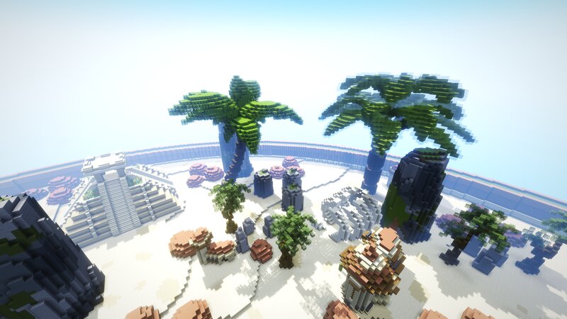 Summer SkyBlock spawn + warzone Minecraft Map