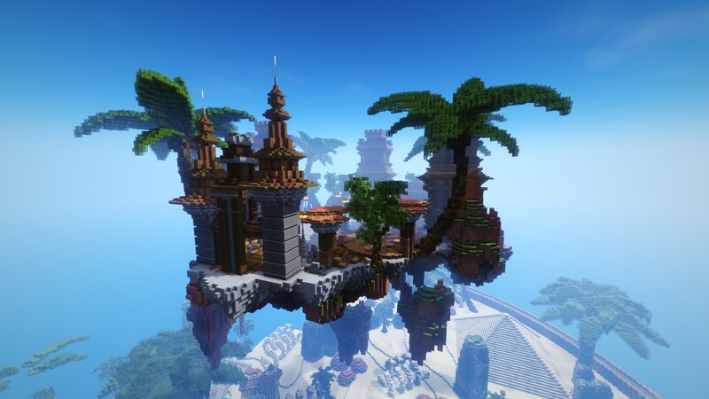 Summer SkyBlock spawn + warzone Minecraft Map