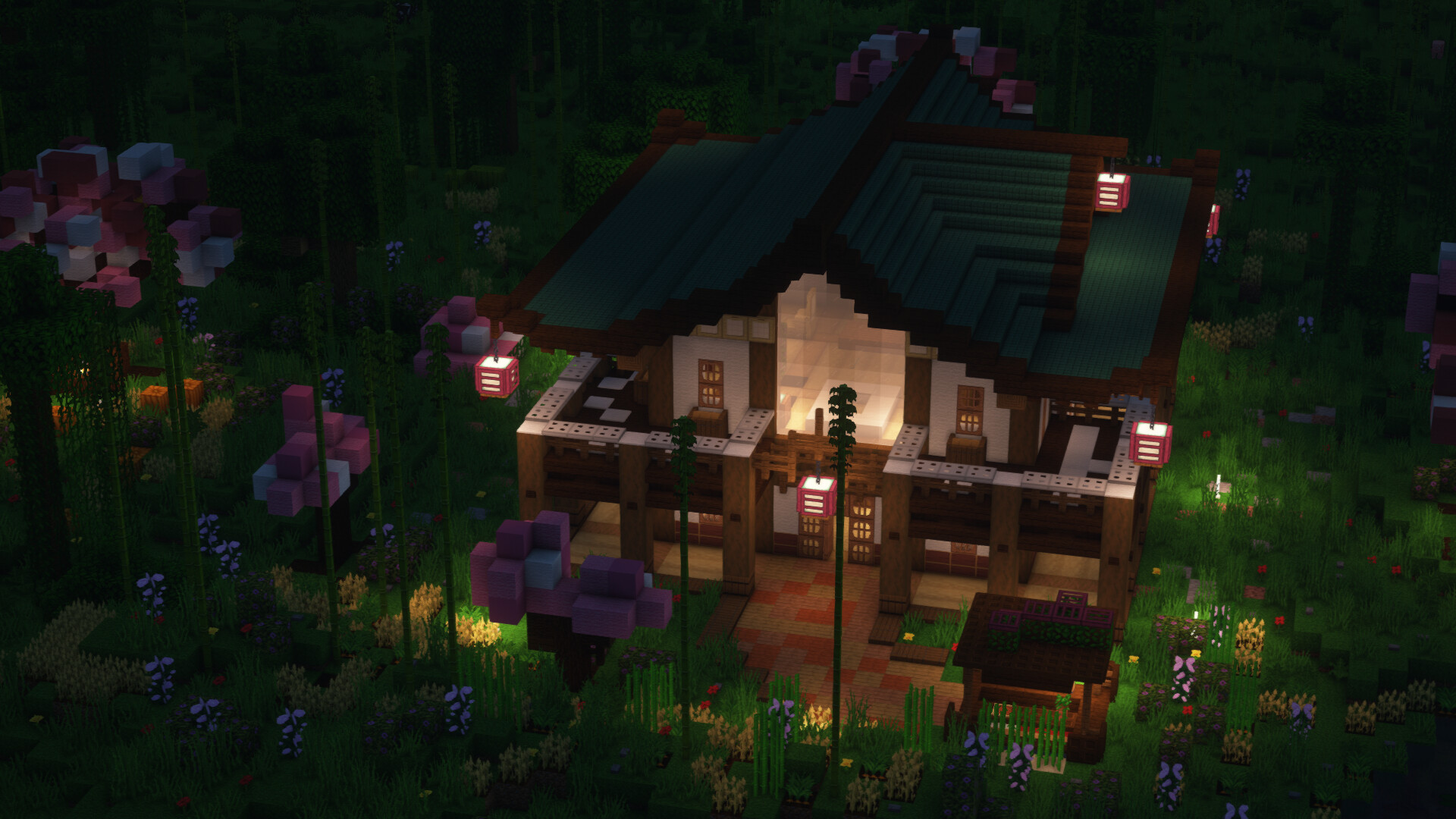 Traditional Japanese home with interior [ Download ] Minecraft Map