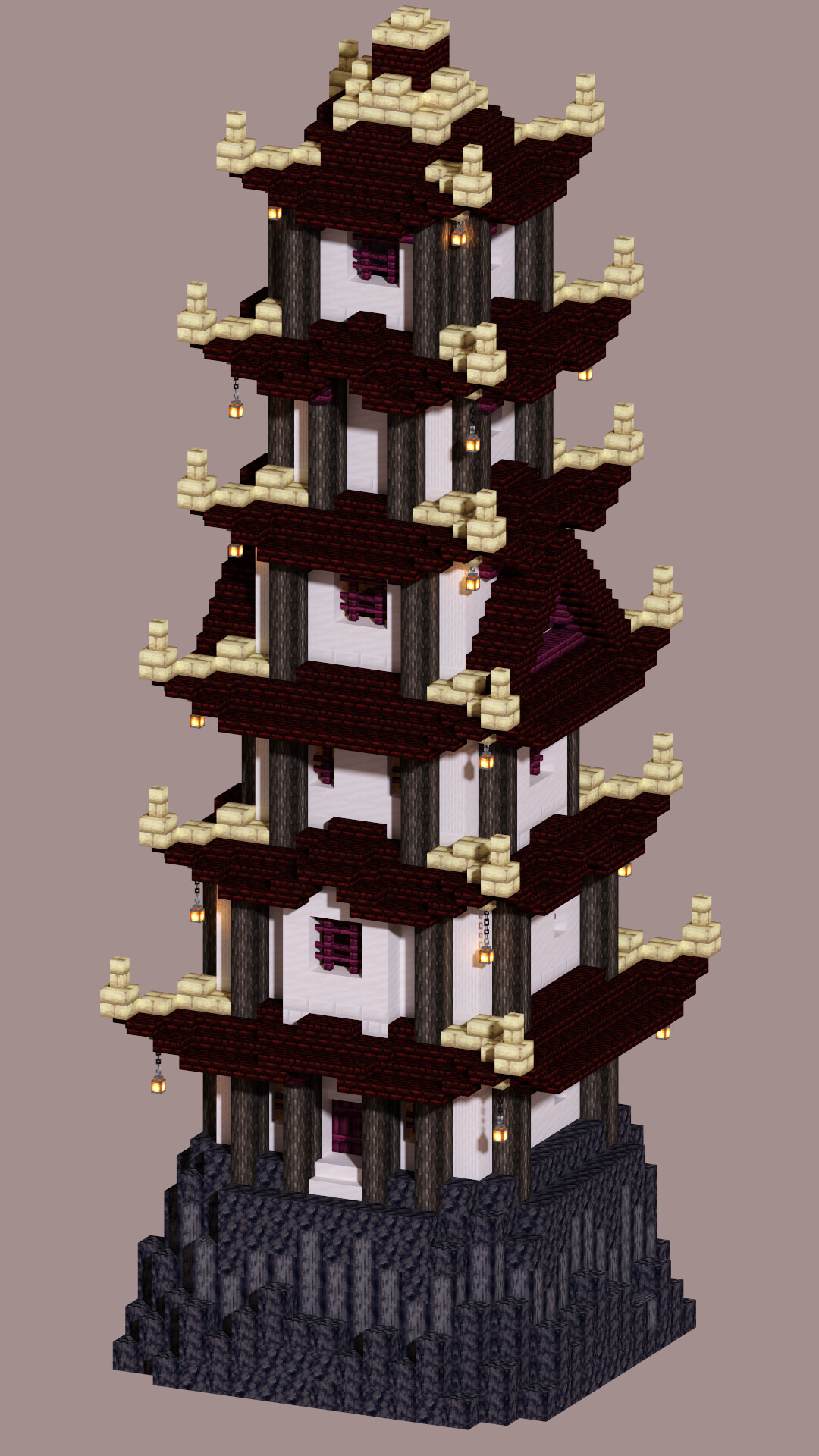 One Chunk Fire Nation Tower Minecraft Map