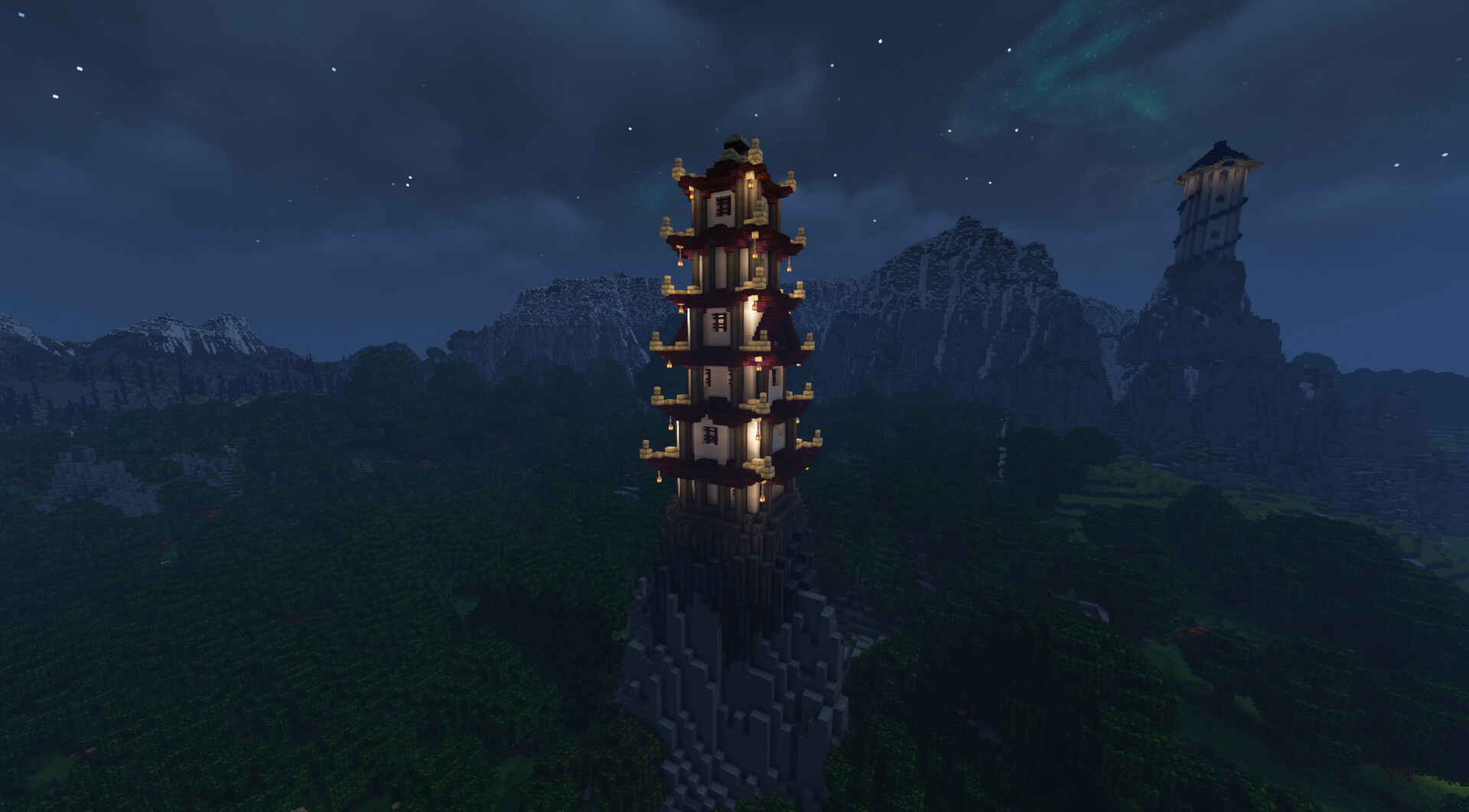 One Chunk Fire Nation Tower Minecraft Map