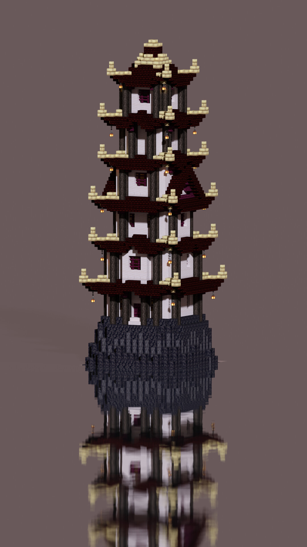 One Chunk Fire Nation Tower Minecraft Map