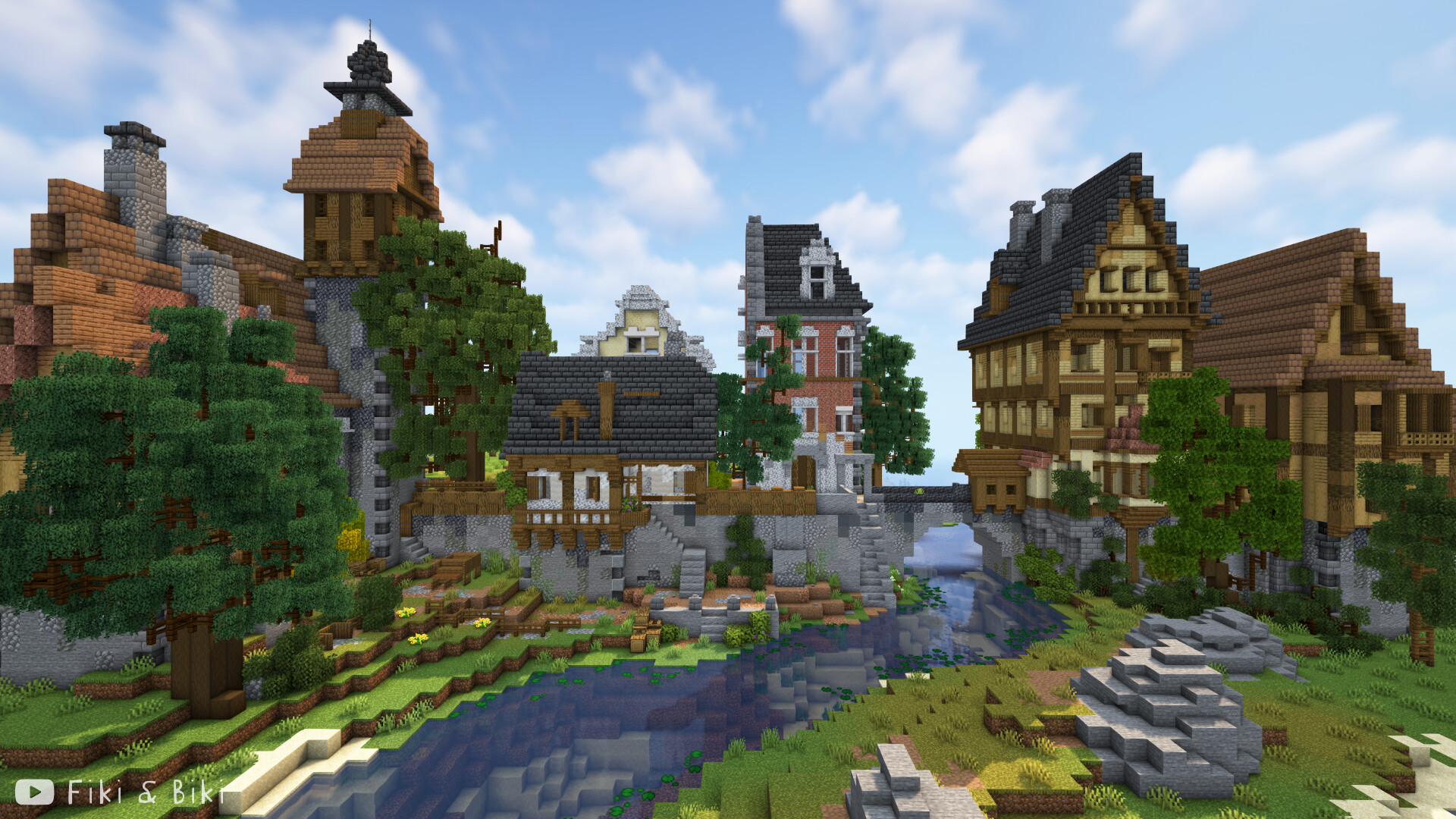 Seaside Medieval Town Minecraft Map