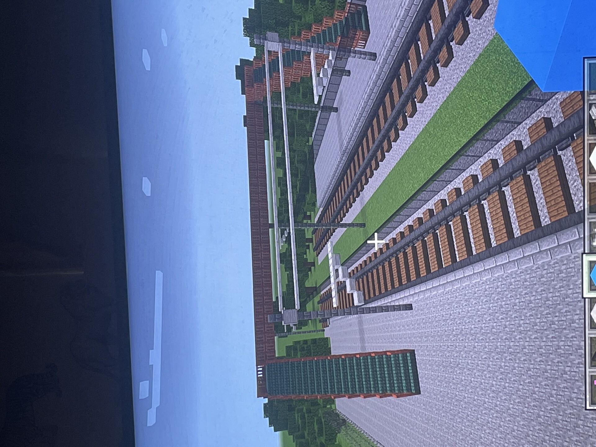 British railway with town and city Minecraft Map