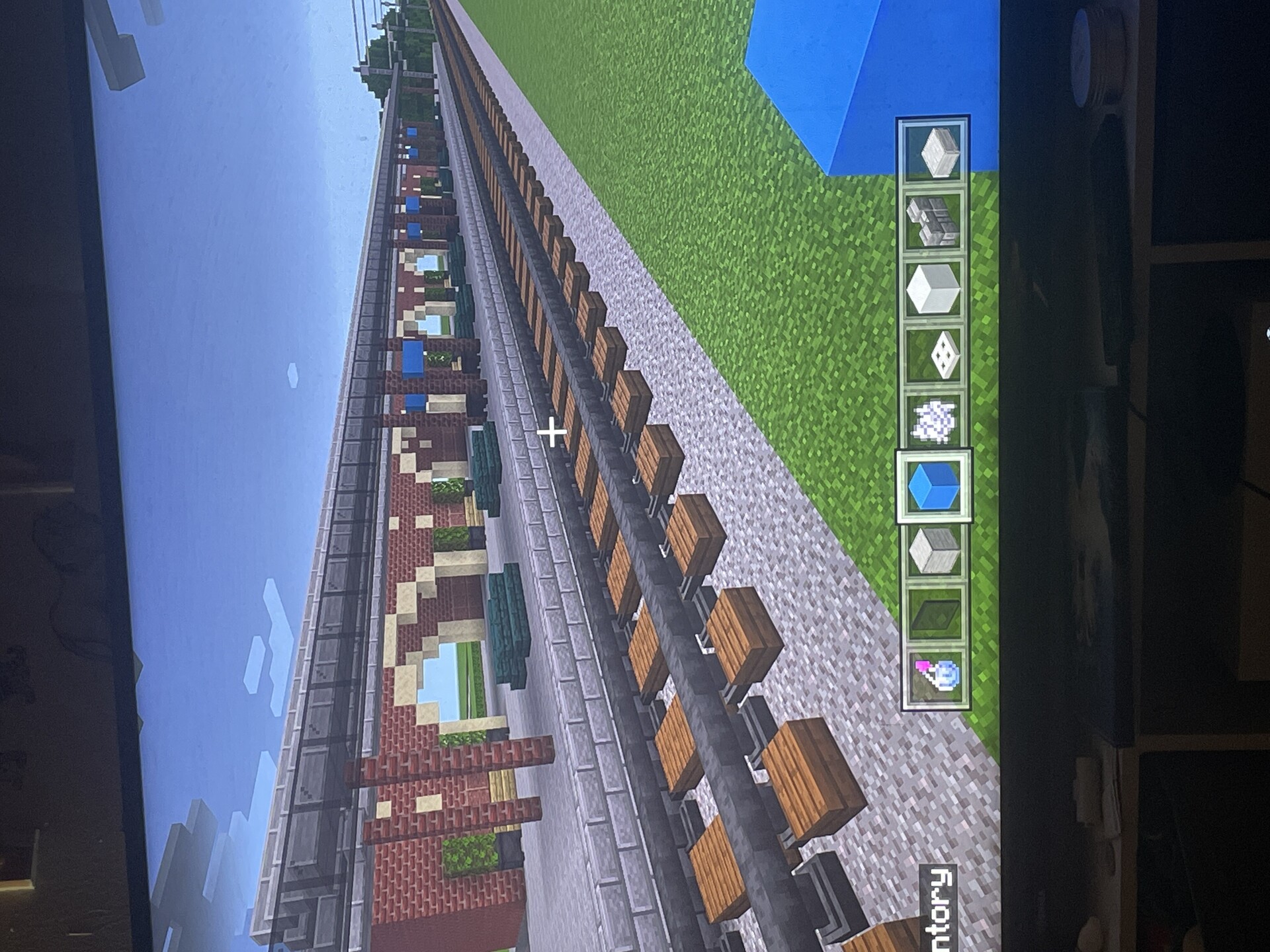 British railway with town and city Minecraft Map