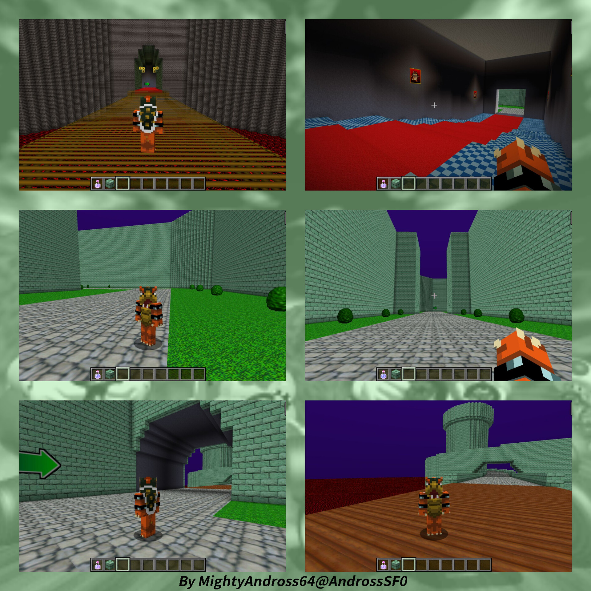 Mario Kart 64 Bowser Castle Minecraft Map
