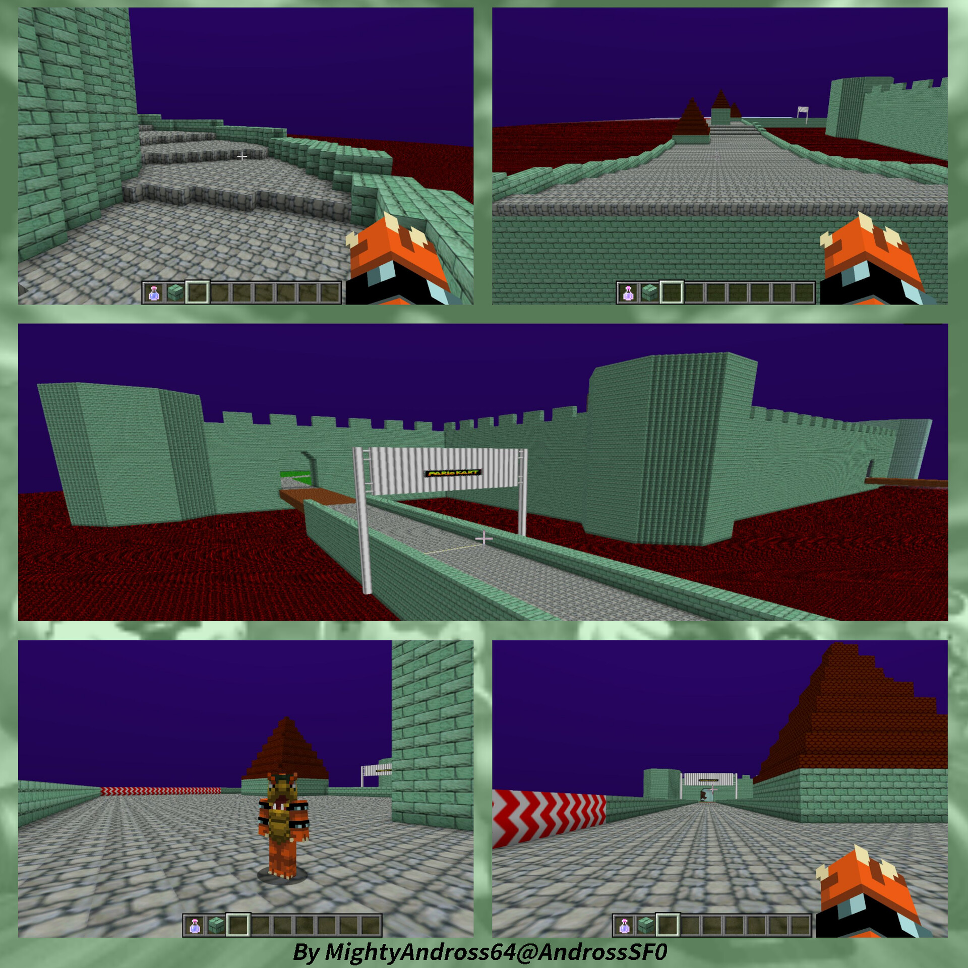 Mario Kart 64 Bowser Castle Minecraft Map