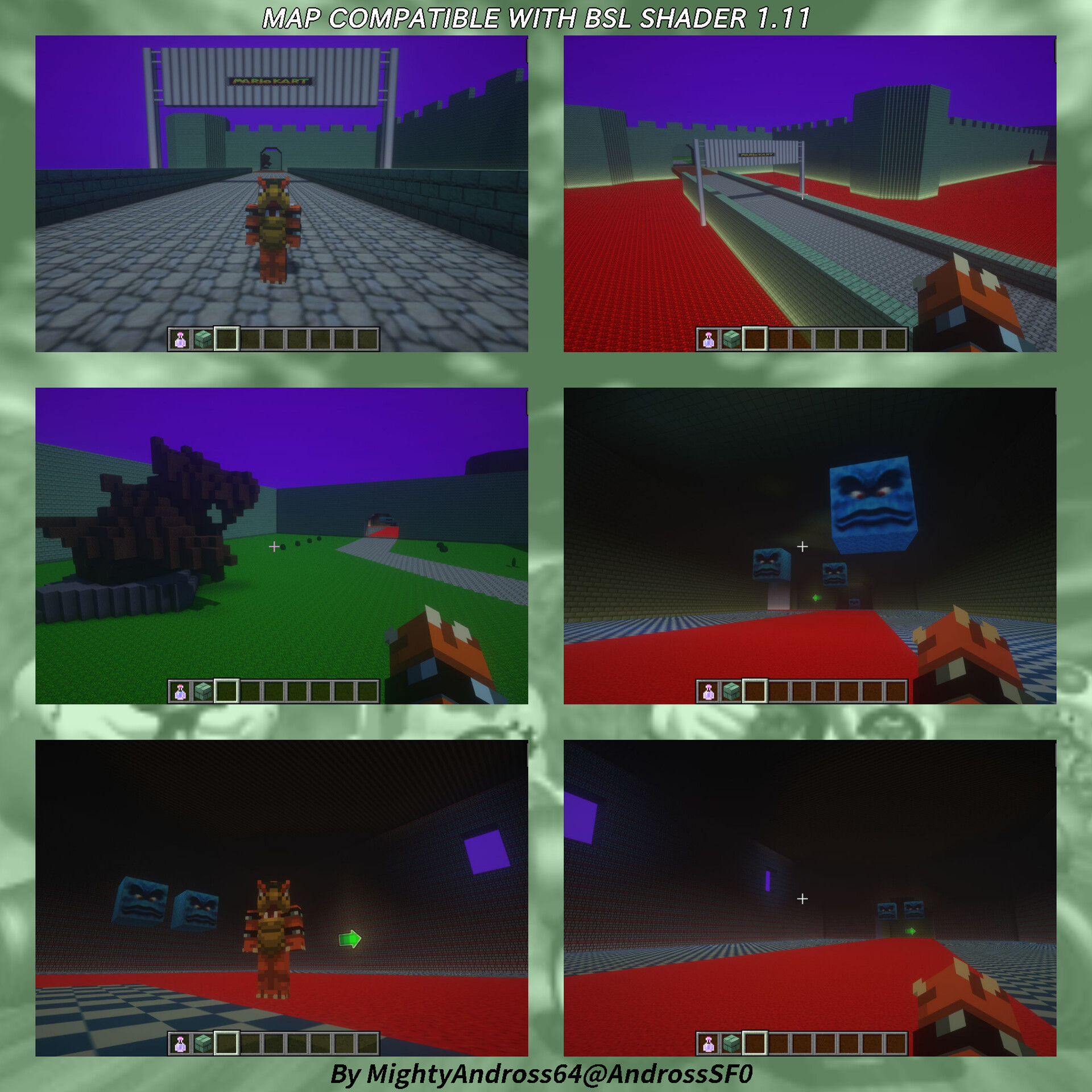 Mario Kart 64 Bowser Castle Minecraft Map