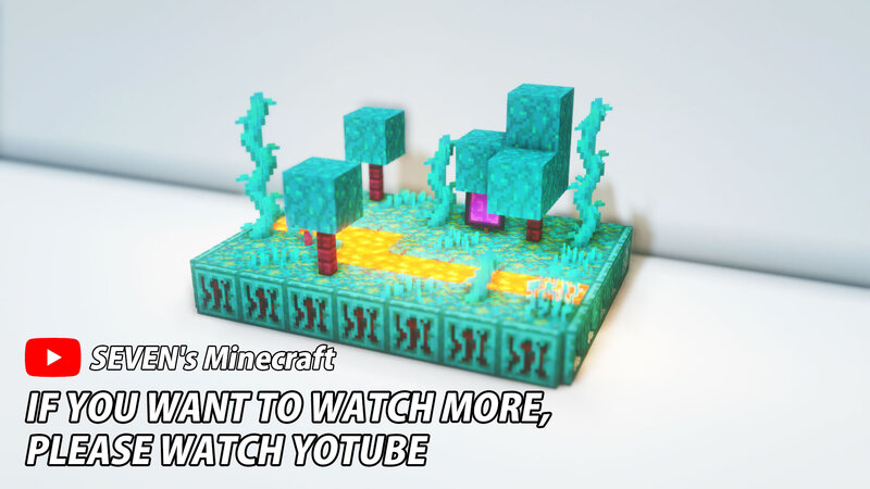 ⚒️ Minecraft | How To Make A Miniature Nether Biomes - Warped Forest ...