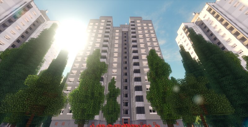 Eastern European fictional Soviet residential building #2 Minecraft Map