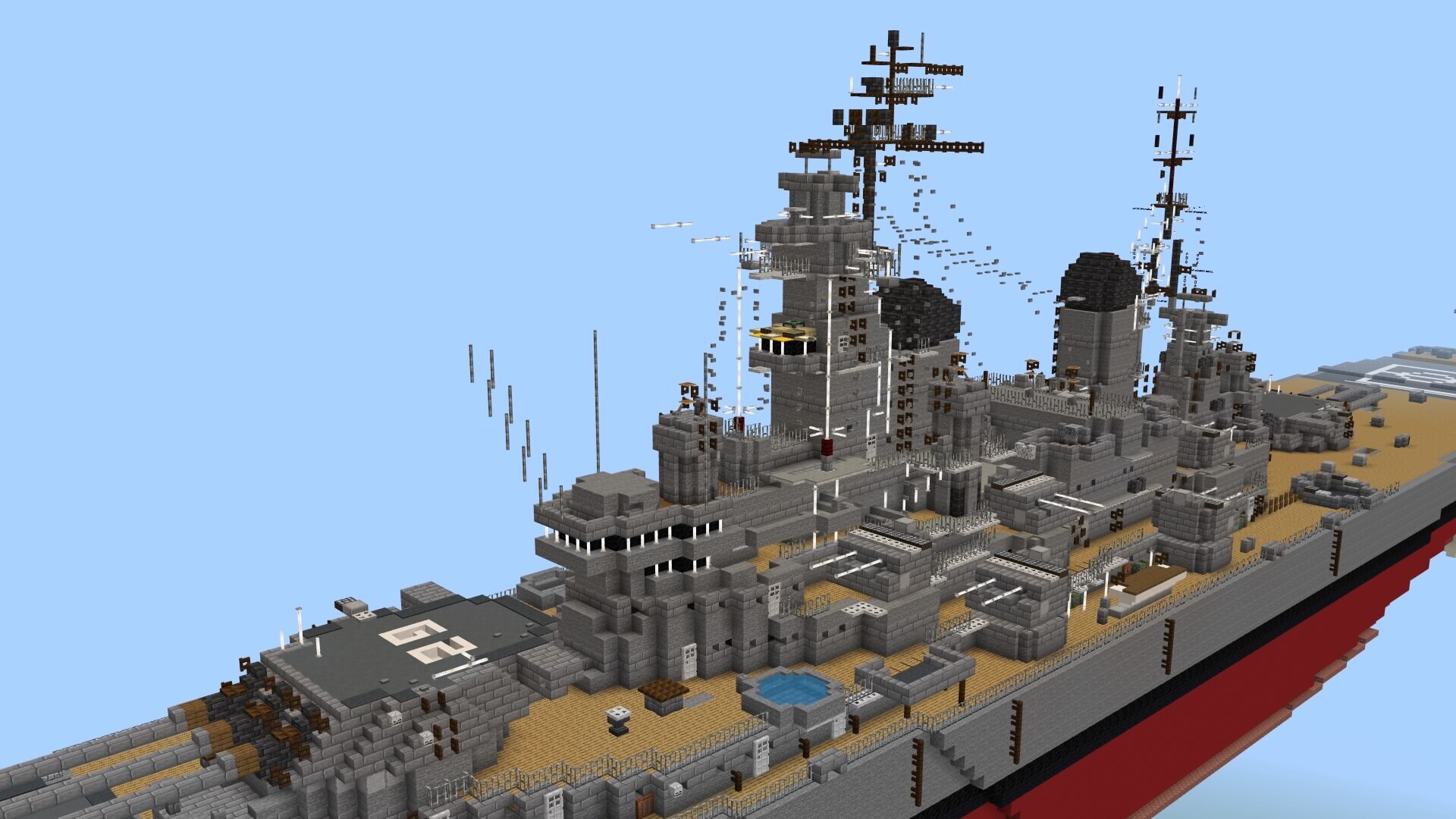 USS New Jersey (1967-1969,Vietnam) 1:1 Minecraft Map