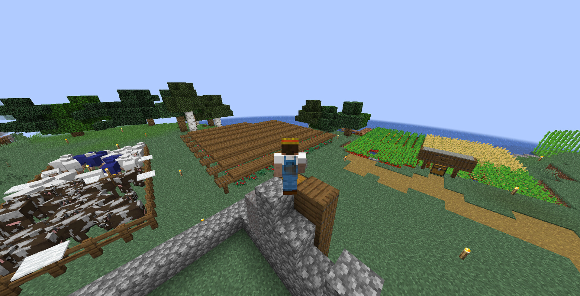 Central Canadian Farms in the Townthrive Globe SMP Minecraft Map