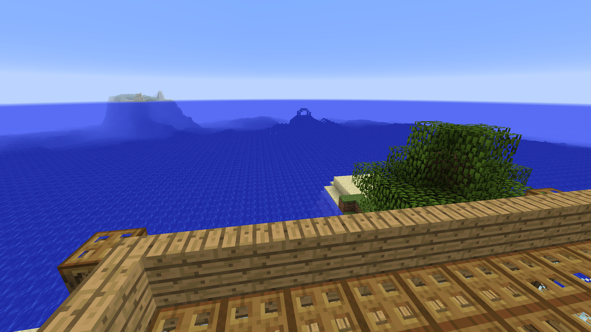 Tavern-ish building on Island next to two underwater Temples Minecraft Map