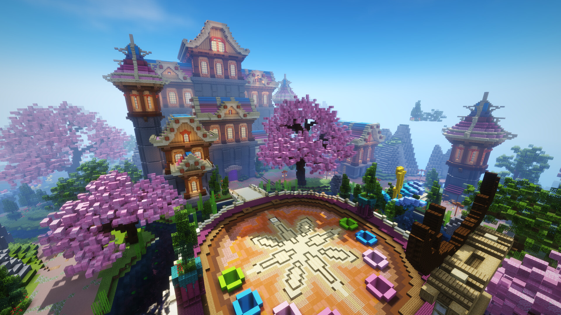 Cute Purple Hub Minecraft Map