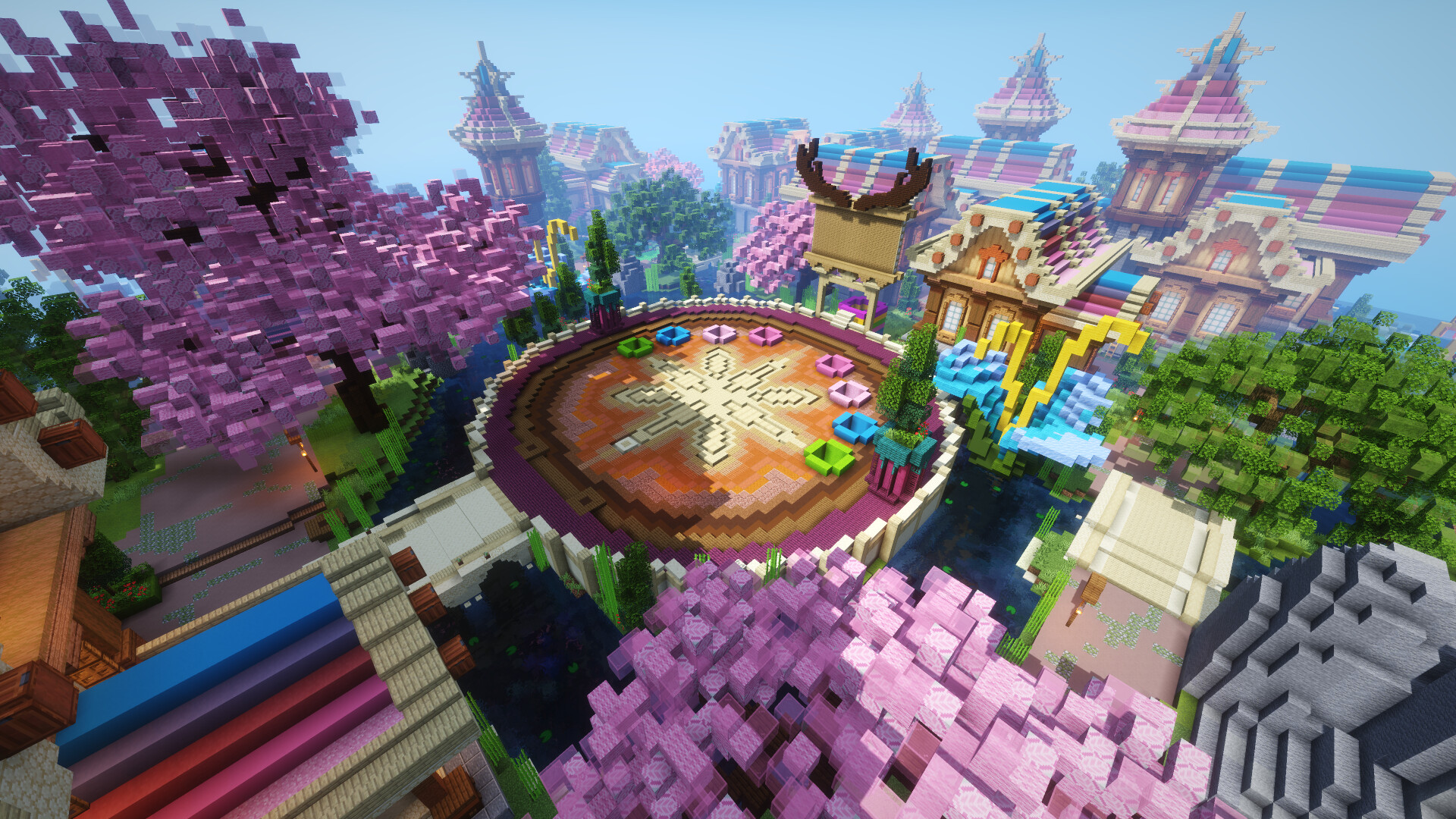 Cute Purple Hub Minecraft Map