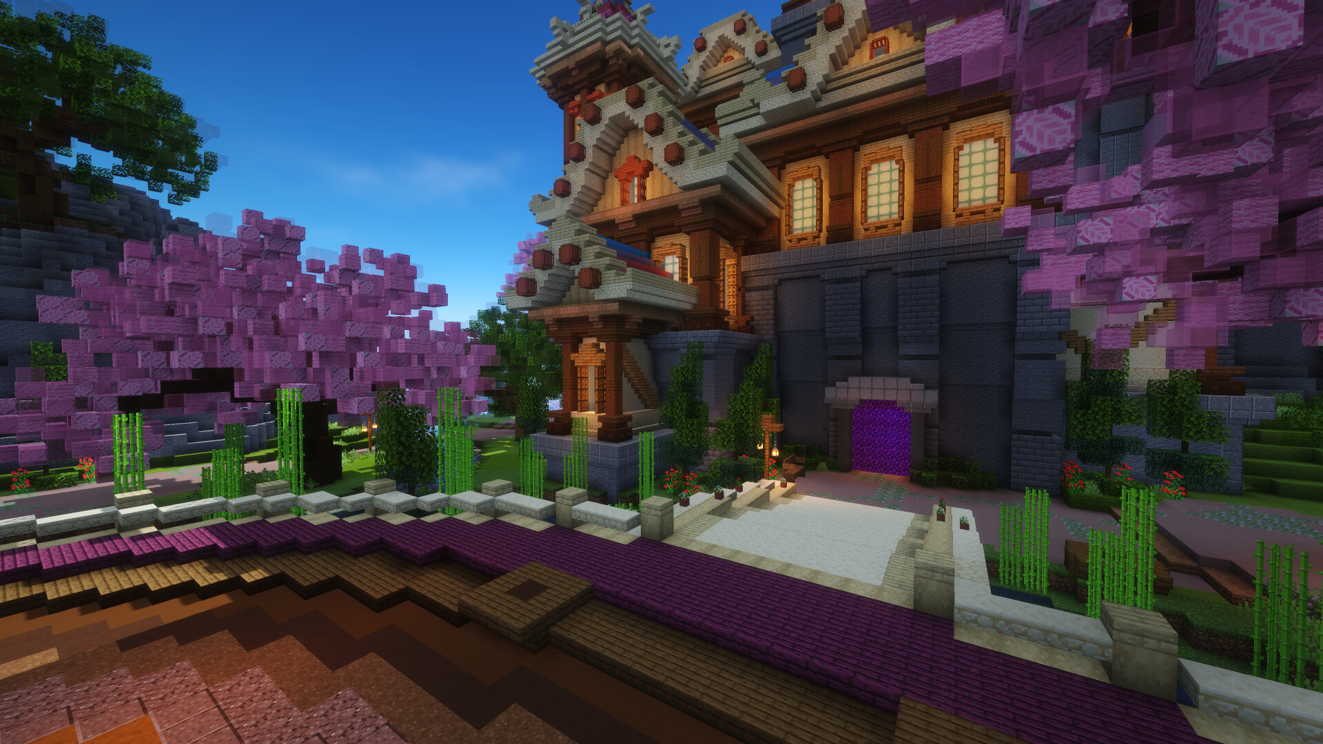 Cute Purple Hub Minecraft Map