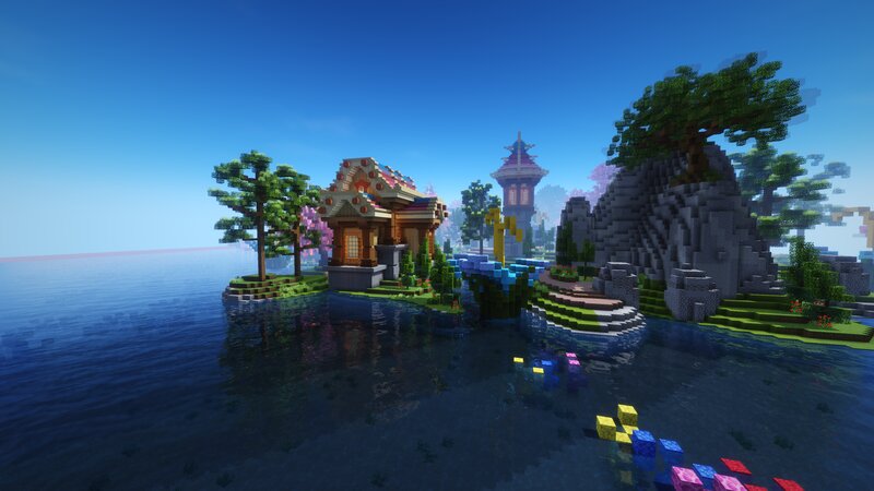 Cute Purple Hub Minecraft Map