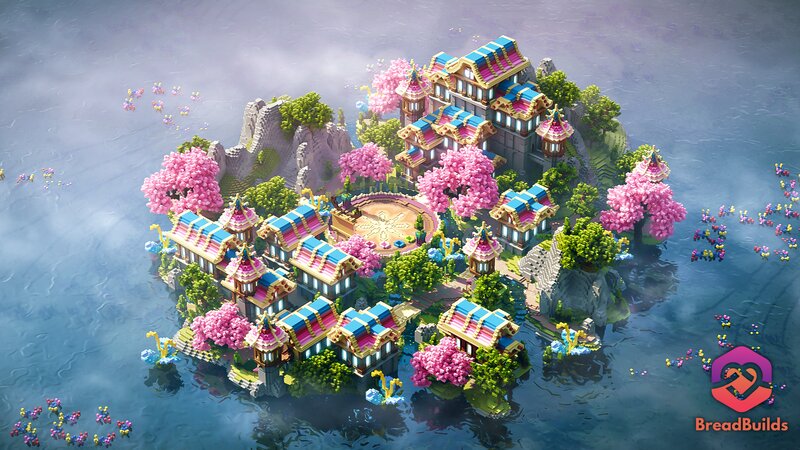 Cute Purple Hub Minecraft Map