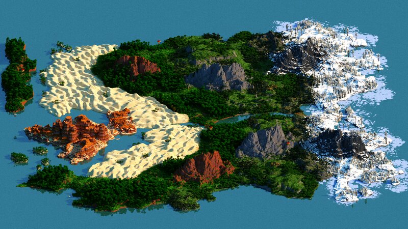 Joroaqe - 4000x4000 | 1.19+ | Landscape & Survival Map | Bedrock ...