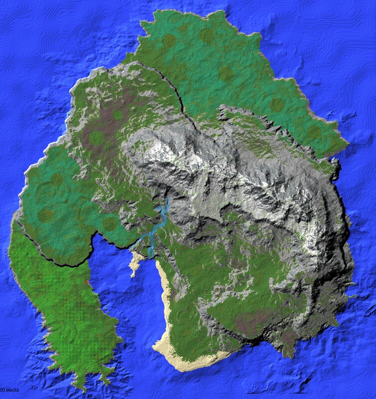 Rocky spruce mountain - 1k x 1k custom worldpainter minecraft map 1.18 ...